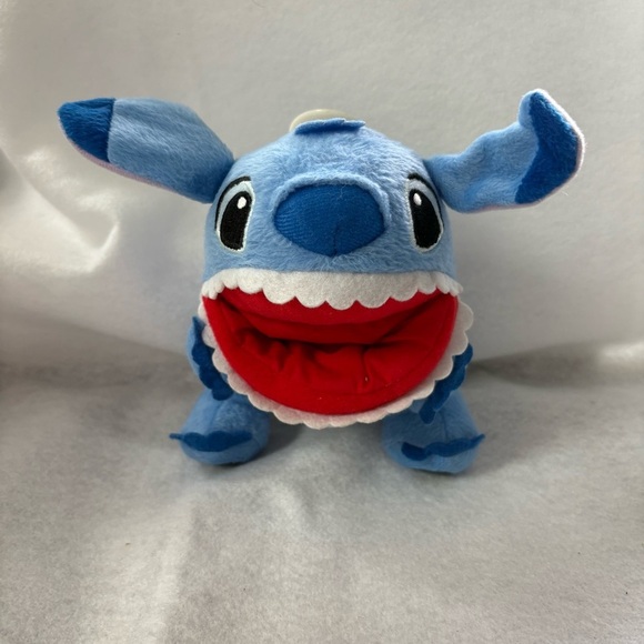 Disney | Accessories | Stitch Blue Plush Holder Suction Cup Velcro ...
